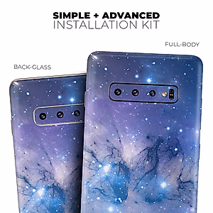 DesignSkinz Blue & Purple Mixed Universe Protective Vinyl Decal Wrap Skin Cover Compatible with The Samsung Galaxy S20 (Screen Trim & Back Glass Skin)