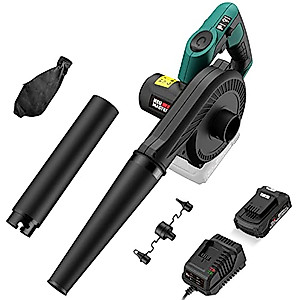 NEU MASTER 20V Leaf Blower Cordless, Mini Electric Leaf Blower Battery Powered, 7 Speed Handheld Leaf Blower and Vacuum with 2.0 Battery & Charger for Lawn Care, Patio, Yard, Jobsite