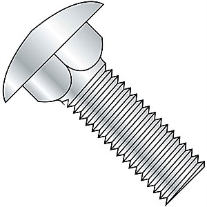 Carriage Bolt, 1/4-20 x 1/2", Round Head, Steel, Zinc, Grade A, FT, 250 Pack