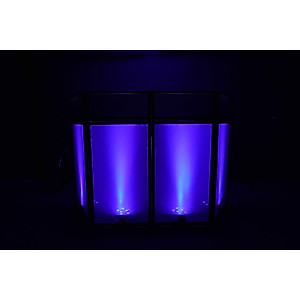 Rockville ROCKBOOTH Outdoor Backyard Party Pro DJ Booth Facade+2 Scrims+2 Lights