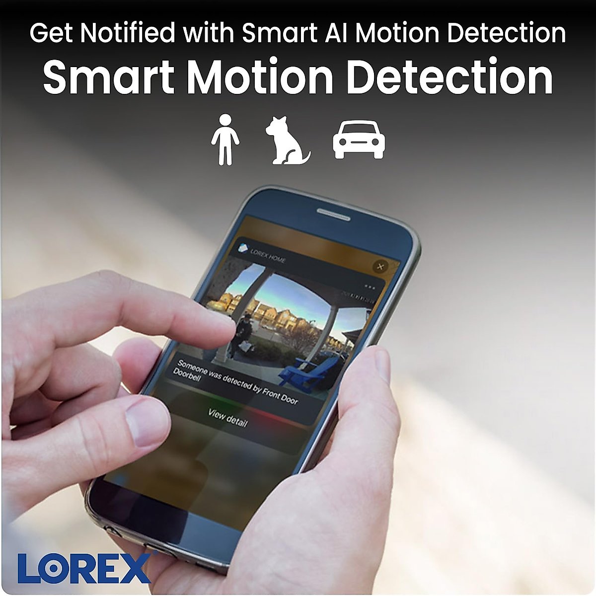 Lorex 2K Wi-Fi Floodlight Camera with Adjustable LEDs, Smart Motion Detection, 2-Way Talk, Color Night Vision, White