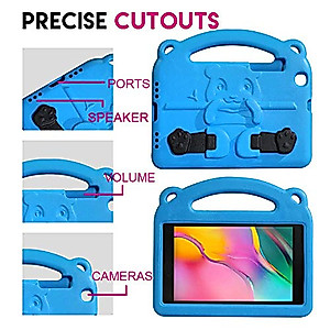 FIREVASE Tablet Case for Samsung Galaxy Tab A 8.0 Inch,2019 SM-T290/T295, EVA Protective Case Shock Absorption Convertible Built-in Handle Lightweight Child Protective Case with Shoulder Strap (Blue)