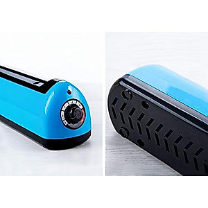 LabZhang 8inch Impulse Bag Sealer,Impulse Heat Sealer,Manual Poly Bag Heat Sealer Heat Seal Closer with 1 Replacement Kit,Blue
