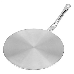 Heat Diffuser Plate 7.87 inch Stainless Steel Induction Adapter Diffuser Converter Hob Simmer Plate with Handle for Electric Gas Stove Glass Induction Cooktop Cooker Plate (20cm)