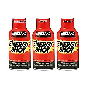 Kirkland Signature Energy Shot (48 Count), "24 Berry, 12 Pomegranate, & 12 Orange, 2 Fl Oz each, 48 Count (Pack of 1)