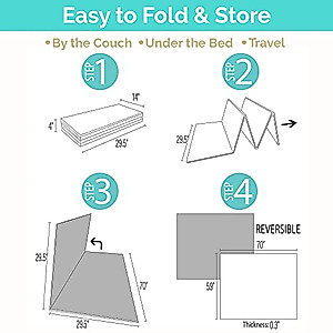 JumpOff Jo - Large Waterproof Foam Padded Play Mat for Infants, Babies, Toddlers, Play & Tummy Time, Foldable Activity Mat, 70 in. x 59 in. - Llama & Koala, Pack of 1