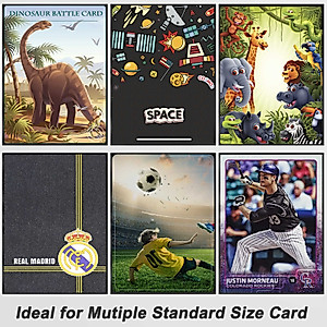 500 Pcs Black Card Sleeves Toploaders for Trading Card, Soft Penny Plastic Card Holders Fit for MTG, Yugioh Baseball /Sports/ Game Standard Cards