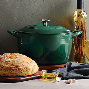 Tramontina 7 Qt Enameled Cast Iron Covered Tall Round Dutch Oven (Basil) - 80131/360DS