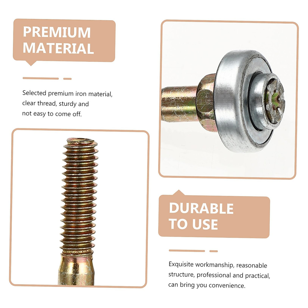 Housoutil 4pcs Rocking Chair Bearing Rocker Glider Furniture Bolts Machine Screws Rocking Chair Part Office Chair Bolts Rocking Chair Connecting Piece Furniture Connecting Fittings Leveling