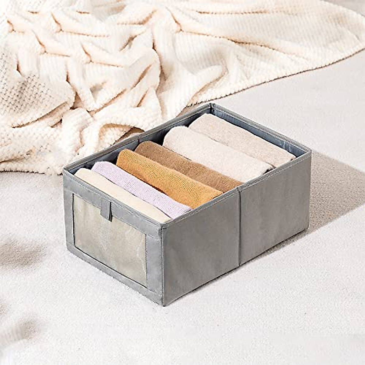 Foldable Cloth Storage Box Storage Clothes Compartment Storage Mesh Compartment Drawer Bag Trouser Box Box Housekeeping & Organizers Socks