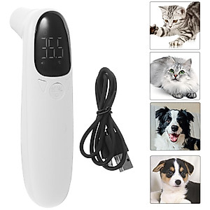Abaodam Safe Thermometer 1 Set Pet Thermometer Small for Pets Digital Pet Temperature Monitor Digital Thermometer Rechargeable Thermometer Baby Cats and Dogs Ear Plastic Light Thermometer