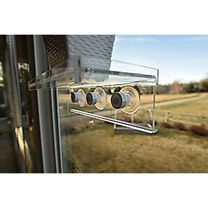 LaBrinx Designs Medium Suction Cup Shelf - Live Plants, Windows, and Bathrooms