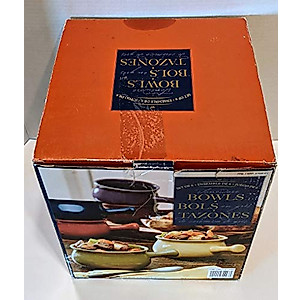 Stonewear Bowls 6 Piece Ceramic Soup Bowl Set, Multicolor