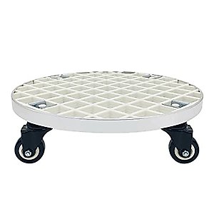 GVILTY Plant Caddy with Wheels Heavy Duty,440lb Capacity, Rolling Plant Stand, Planter Caddies Round Large Flower Pot Mover Plant Dolly Holder Planter Trolley Casters White-67cm/26in