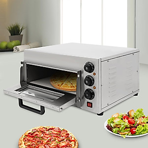 Surneis Pizza Oven, Countertop Microwave Ovens, Commercial Ovens with Thickened Insulation, 1.3KW Indoor Pizza Oven, Adjustable Temperature and Time for Families, Parties, Barbecues