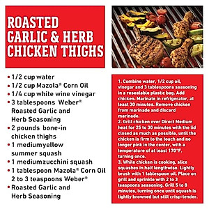 Weber Roasted Garlic & Herb Seasoning, 2.75 Ounce Shaker