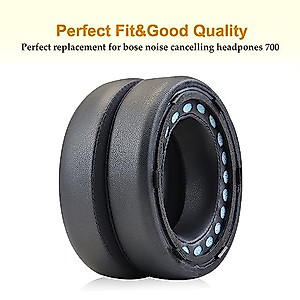 Replacement Earpads for Bose 700 Comfort Gel Ear Pads Cushions, Upgrade NC 700 Earcups Parts Compatible with Bose 700 Noise Cancelling Headphones (NC700) - Black