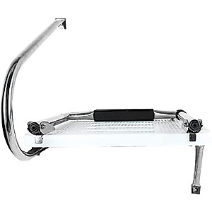 YaeMarine 2 Steps Boat Out-Board Swim Ladder, Under Platform Boat Ladder, Telescoping Boat Ladder, Fiberglass Platform Folding Stainless Ladder