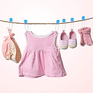 50 Pieces Diaper Pins Baby Safety Pins 2.2 Inch Plastic Head Cloth Diaper Pins with Locking Closures Stainless Steel Nappy Pins with Velvet Bag (Blue)