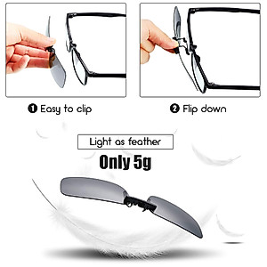 Weewooday 5 Pieces Polarized Clip on Sunglasses Rimless Rectangle Clip on Sunglasses Lightweight Eyeglasses Men Women (Multi Colors)