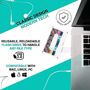 The Original MASHTAPE--Retro Mixtape Design, Cassette Tape USB Flash Drive 8GB