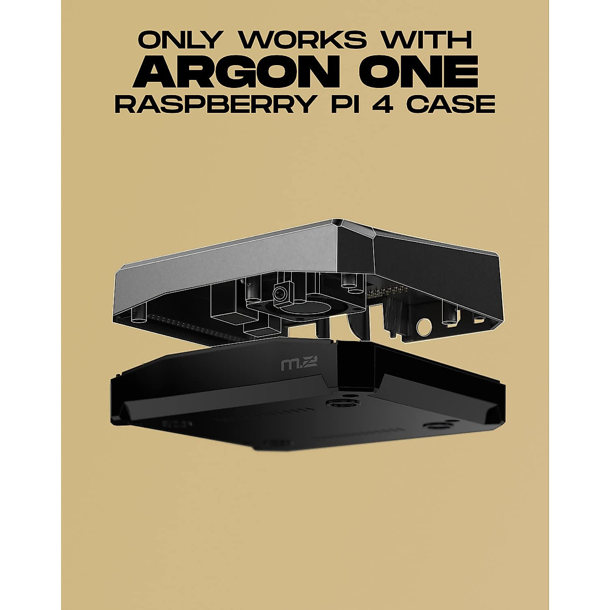 Argon ONE M.2 SATA Expansion Board for Raspberry Pi 4 | Supports B-Keys and B+M Keys | Only Compatible with Argon ONE V2 Cases