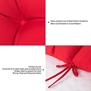 ARTPLAN Patio Chair Cushion,Tufted Adirondack Outdoor Chair Cushion,Wicker High Back Outdoor Seat Cushion,Set of 4,21"X21"X4" (4 Pack)