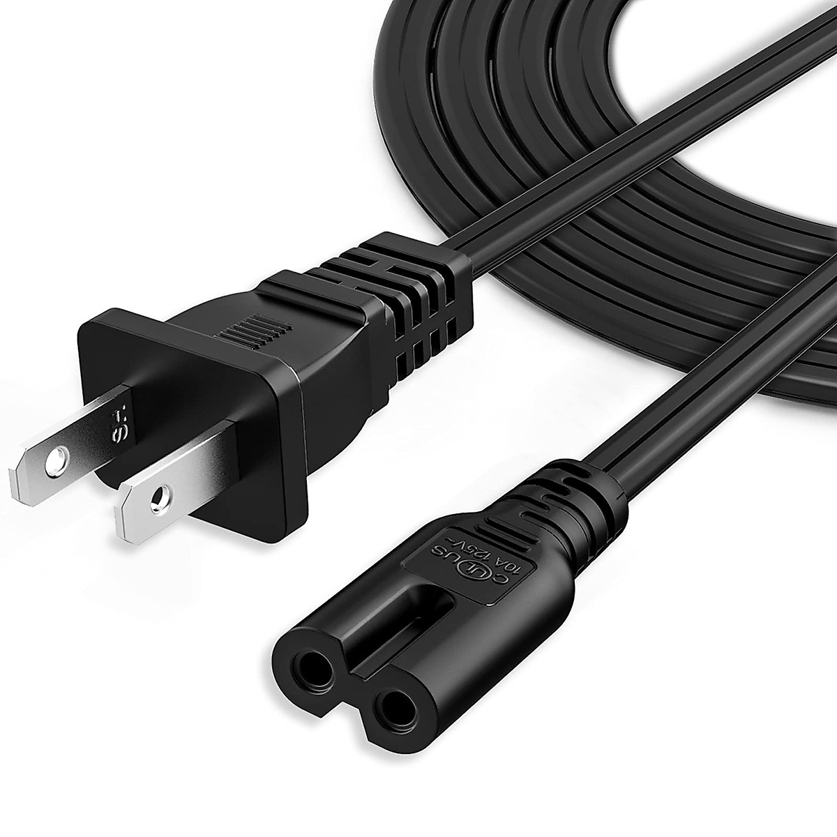 2 Pack AC Power Cable Cord 6FT Compatible with Xbox One X/S Xbox Series X/S, TV and More, Non-Polarized Power Supply Cord Replacement