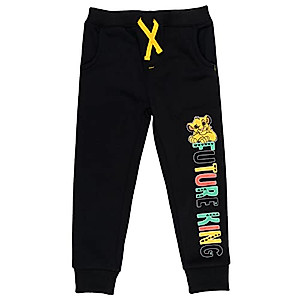 Disney Lion King Simba Pumbaa Timon Toddler Boys Fleece 2 Pack Pants Black/Grey 4T