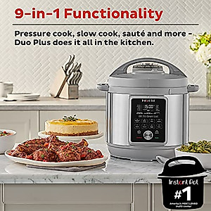 Instant Pot Duo Plus, 8-Quart Whisper Quiet 9-in-1 Electric Pressure Cooker, Slow Cooker, Rice Cooker, Steamer, Sauté, Yogurt Maker, Warmer & Sterilizer, App With Over 800 Recipes, Stainless Steel