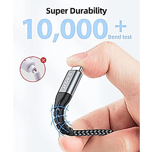 SUNGUY USB C to USB-C Cable, [2Pack, 2FT/0.6M ] 60W PD C to C Fast Charger Cable Cord Compatible for Samsung Galaxy S21/S21+/S20+ Ultra, iPad Pro 2020/2018, iPad Air 2020,MacBook Air/Pro and More