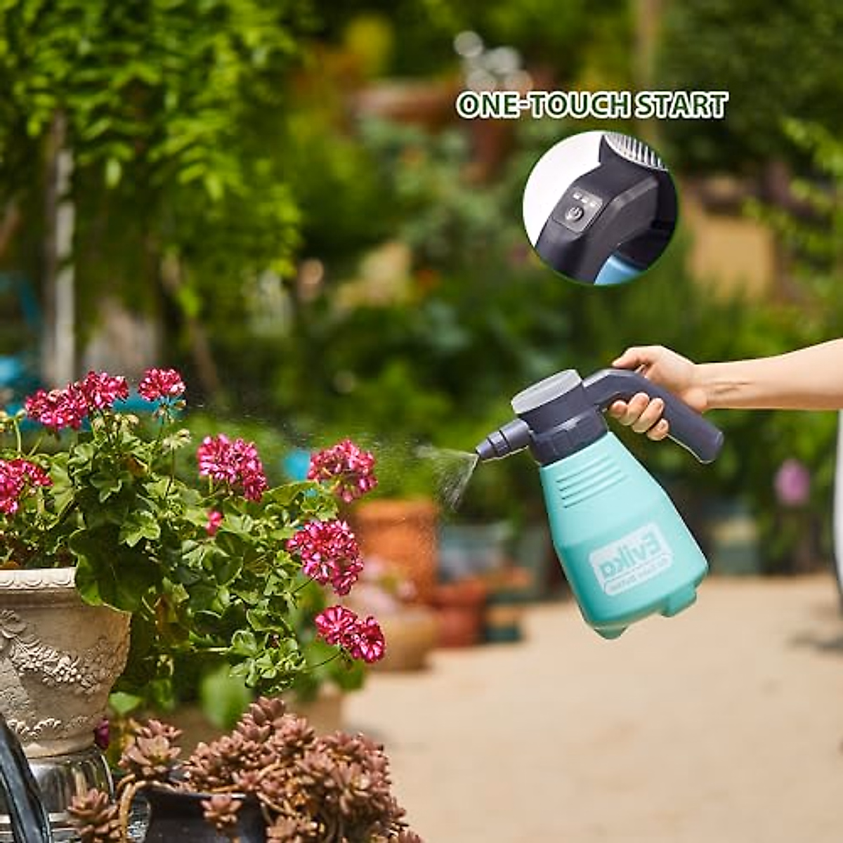 Electric Sprayer, 0.52 Gallon Handheld Battery Power Sprayer in Garden and Lawn,for Mist Plants, Home Cleaning
