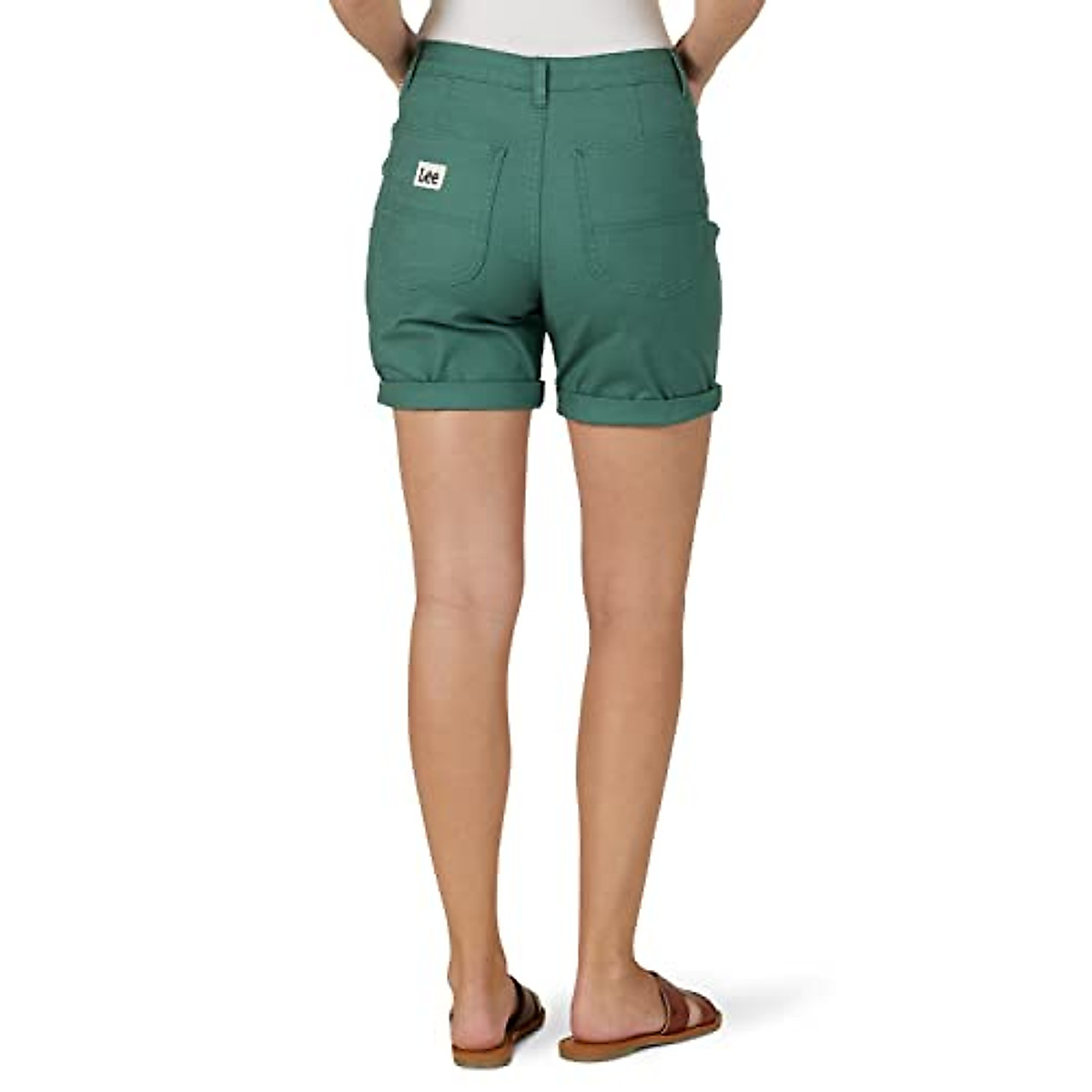 Lee Women's Legendary High-Rise Patch Front Short, Fern, 12