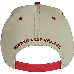 Naruto Shippuden Ichiraku Ramen Icon Hiden Leaf Village 5 Panel Structured Adjustable Adult Unisex Red and White Flat Bill Snapback Hat