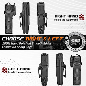 Amberide IWB KYDEX Holster Fit Springfield XD MOD.2-3" Sub-Compact 9MM/.40 Pistol, Inside Waistband Concealed Carry Holster, Adjustable Cant & 'Posi-Click' Retention, USA Made by Amberide