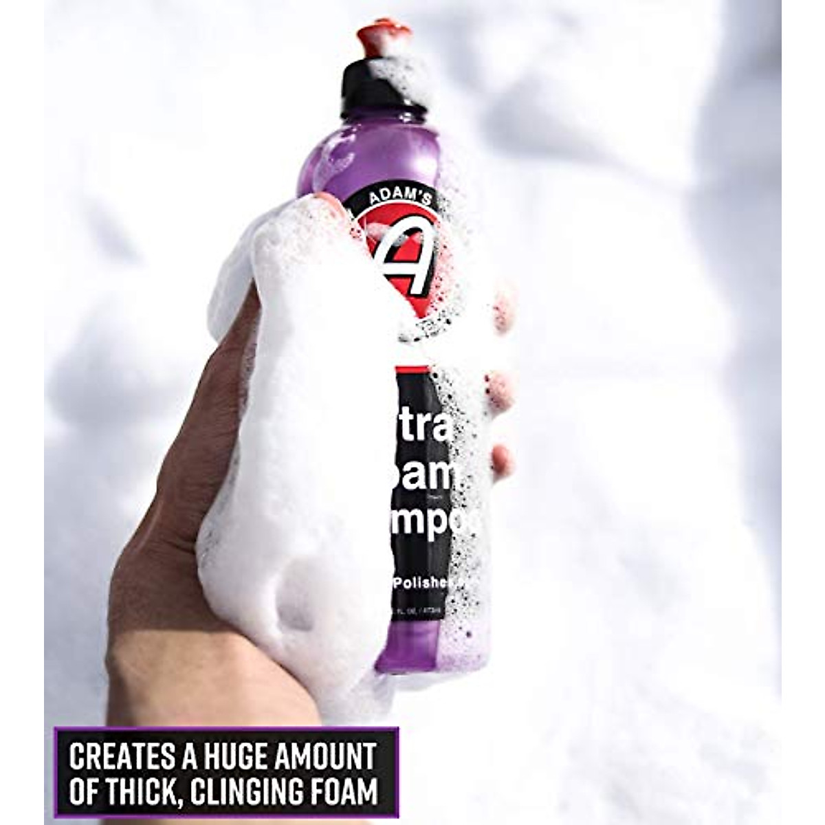 Adam's Polishes Ultra Foam Shampoo 16oz - Our Most Sudsy Car Shampoo Formula Ever - pH Neutral Formula for Safe, Spot Free Cleaning - Ultra Slick Formula That Wont Scratch or Leave Water Spots