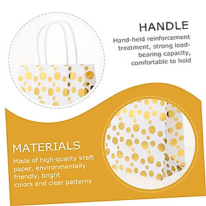 GLEAVI 36 Pcs Kraft Paper Gift Bag Candy Gift Bags Yellow Paper Bags Halloween Grocery Bags Kids Gift Bags Retail Bags Goodie Bags for Kids Xmas Gift Pouches Container Child Christmas