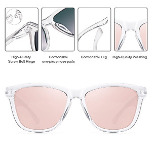 CHAOSELF Sunglasses Womens Men Classic Retro Polarized Sunglasses Trendy Sun Glasses UV400 Protection