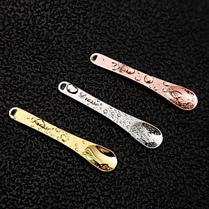 6 Pack Metal Makeup Spatula, Mini Spoon, Beauty Scoop for Facial Cosmetic, Face Mask (Silver,rose gold& Gold)