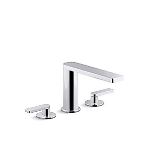 KOHLER Composed K-73060-4-CP Widespread 2-Handle Bathroom Sink Faucet with Metal Drain Assembly in Polished Chrome