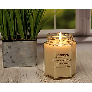 3 Pack - Smoke and Odor Eliminator Candle - Odor Eliminating Scented Candles for Home - Neutralizes Cigarette, Food, and Pet Smells | Natural Soy Wax Candle, Hand Poured in The USA