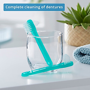 McKesson Denture Brushes 2-Sided Bristle, Green, 144 Count