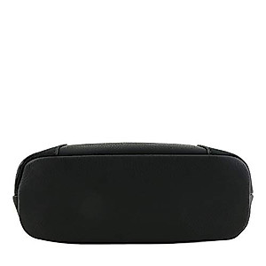 FashionPuzzle Triple Zipper Pocket Medium Crossbody Bag (Black)