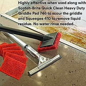 3M H-701-32OZ Scotch-Brite Griddle Cleaning, Quick Clean Liquid 701, 4 Quarts, Heavy Duty, Cleans in 3-5 Minutes, For Baked On Food and Cooking Oils, Use on Hot or Cool Griddle