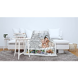 Personalized Memorial Blanket A Letter from Heaven Remembrance Throw, Memorial Gift for Loss of A Loved One in Heaven Sympathy Gift, Father, Mother Loss Bereave