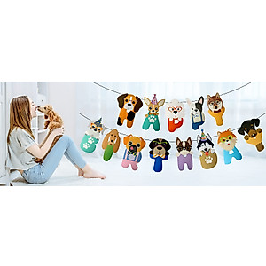 Dog Themed Birthday Party Supplies Dog Party Decorations Happy Birthday Banner Dogs Dog Party Decorations Puppy Birthday Banner