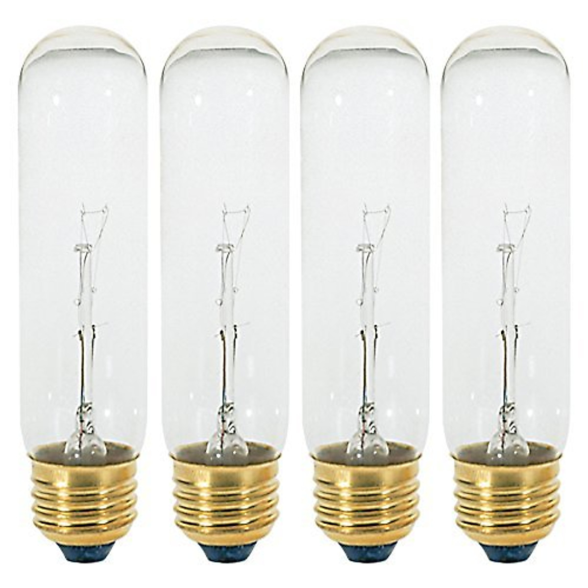 KOR T10/120V -Tubular - 120V - Medium (E26) Base - Incandescent Light Bulb (Clear, 25 WATT-4 Pack)