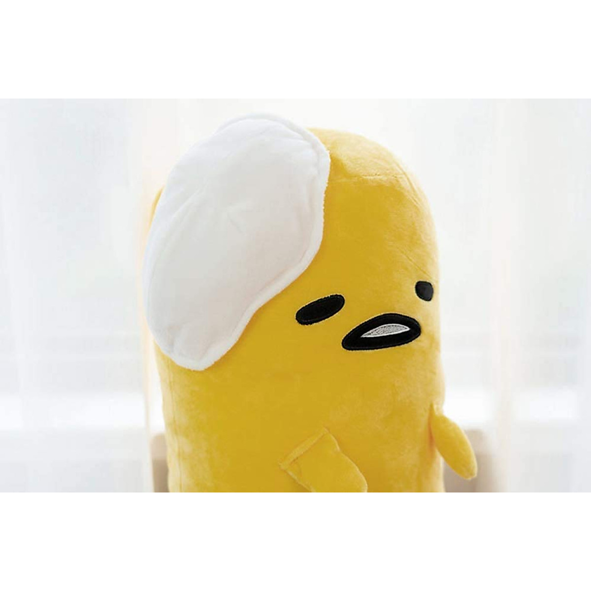 futurecos Cute Yellow Long Egg Plush Toy Round Pillow The Lazy Egg Stuffed Doll Toys Decorative Throw Pillows Bed Decor Gift for Girls Boys 68CM