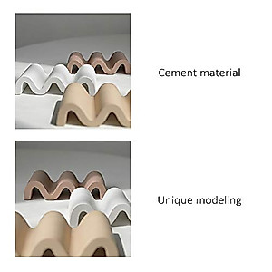 Pearlead Nordic Style Cement Soap Dish Decorative Modern Soap Tray White