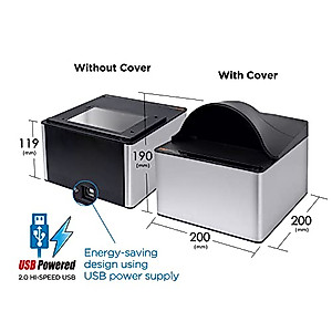 Plustek SecureScan X50 - Passport and ID Card Scanner, Auto-Detect and Scan in 1 Sec Support ICAO Doc 9303 Standards. for Windows only